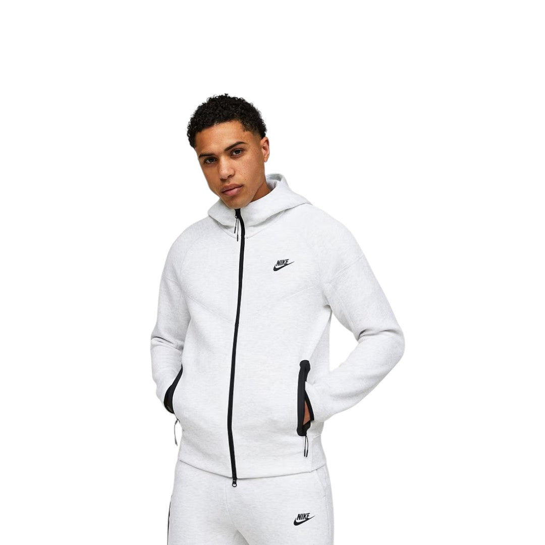 Poleron Nike Sportswear Tech Fleece Full Zip White – Jorniex